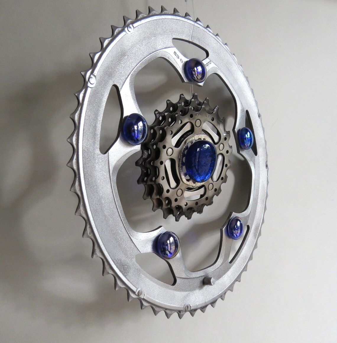 Bicycle Wall Art Upcycled Recycled Hanging Bike Chain Ring Metal and ...