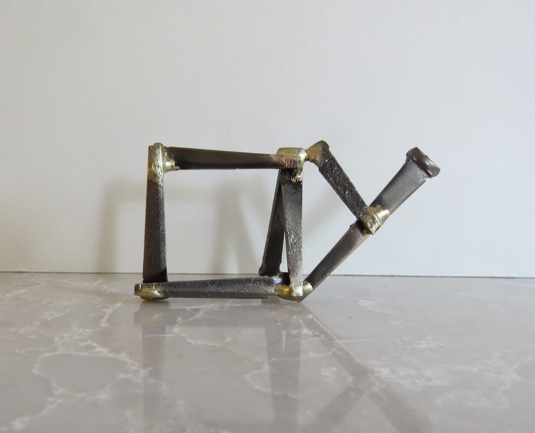 Handmade Steel Nail Sculpture – Brazed Brass Desk Decor - Etsy