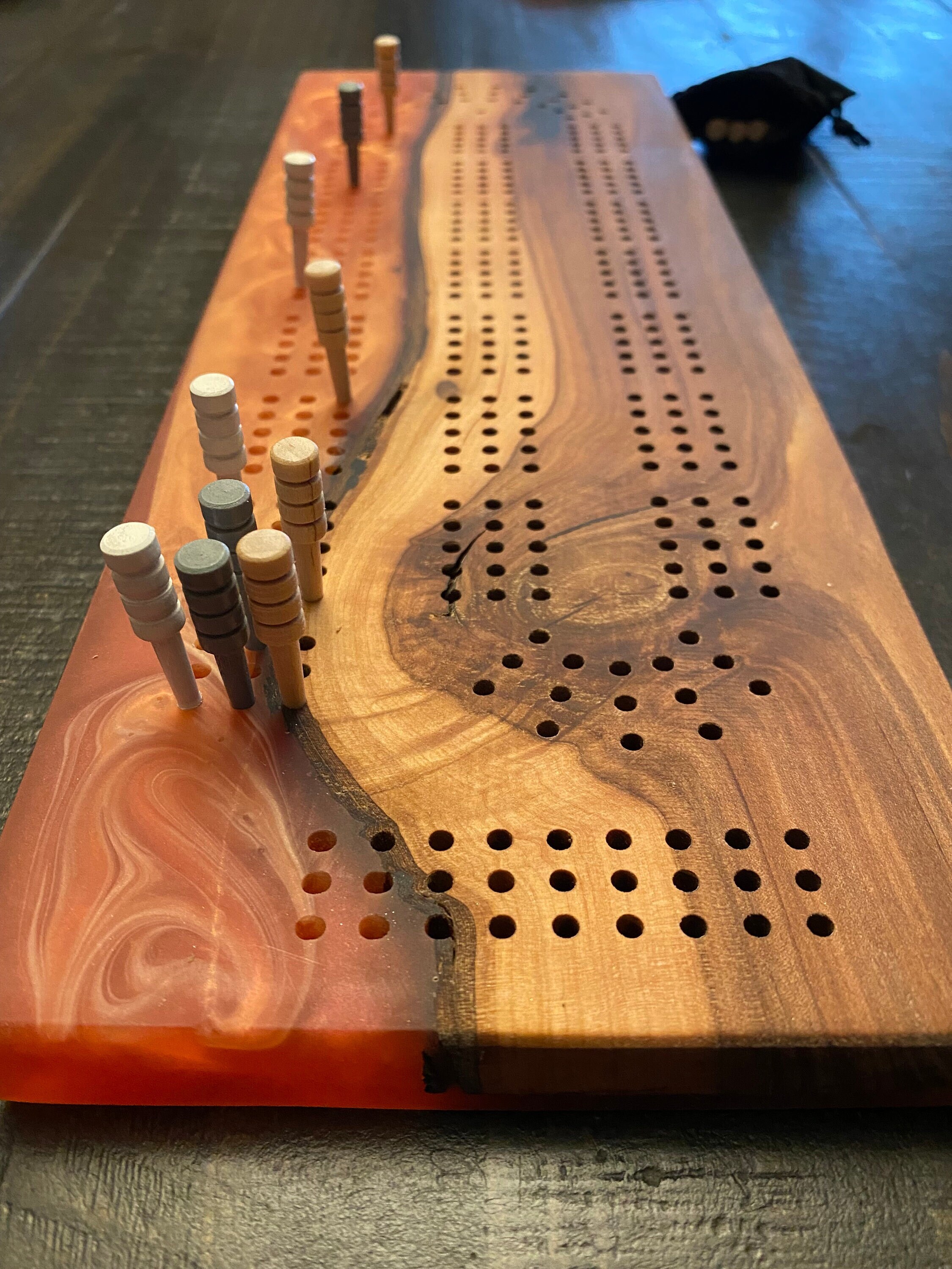 Hand Crafted Epoxy Resin Cribbage Boards - Etsy Canada