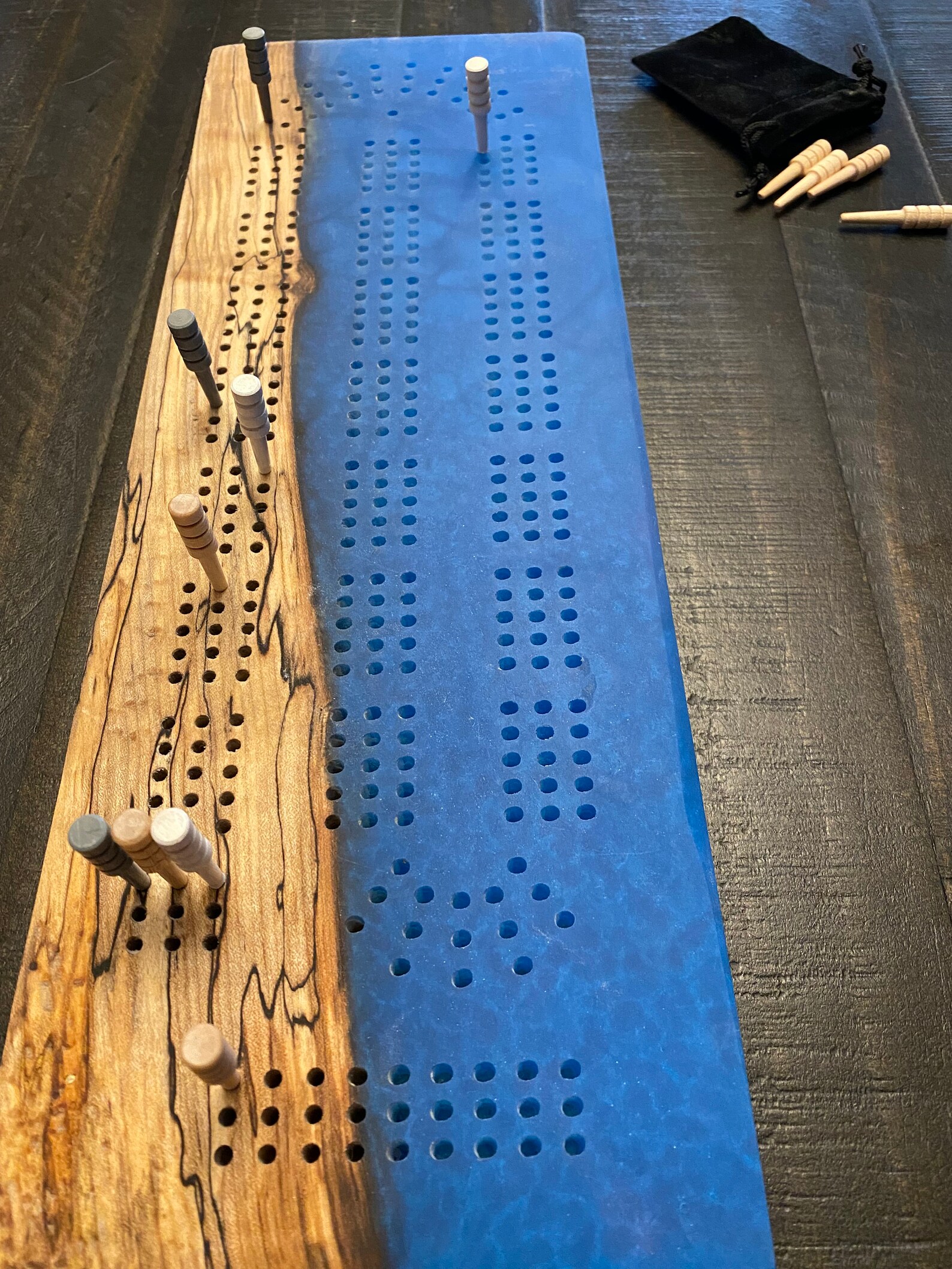 Hand Crafted Epoxy Resin Cribbage Boards - Etsy Canada
