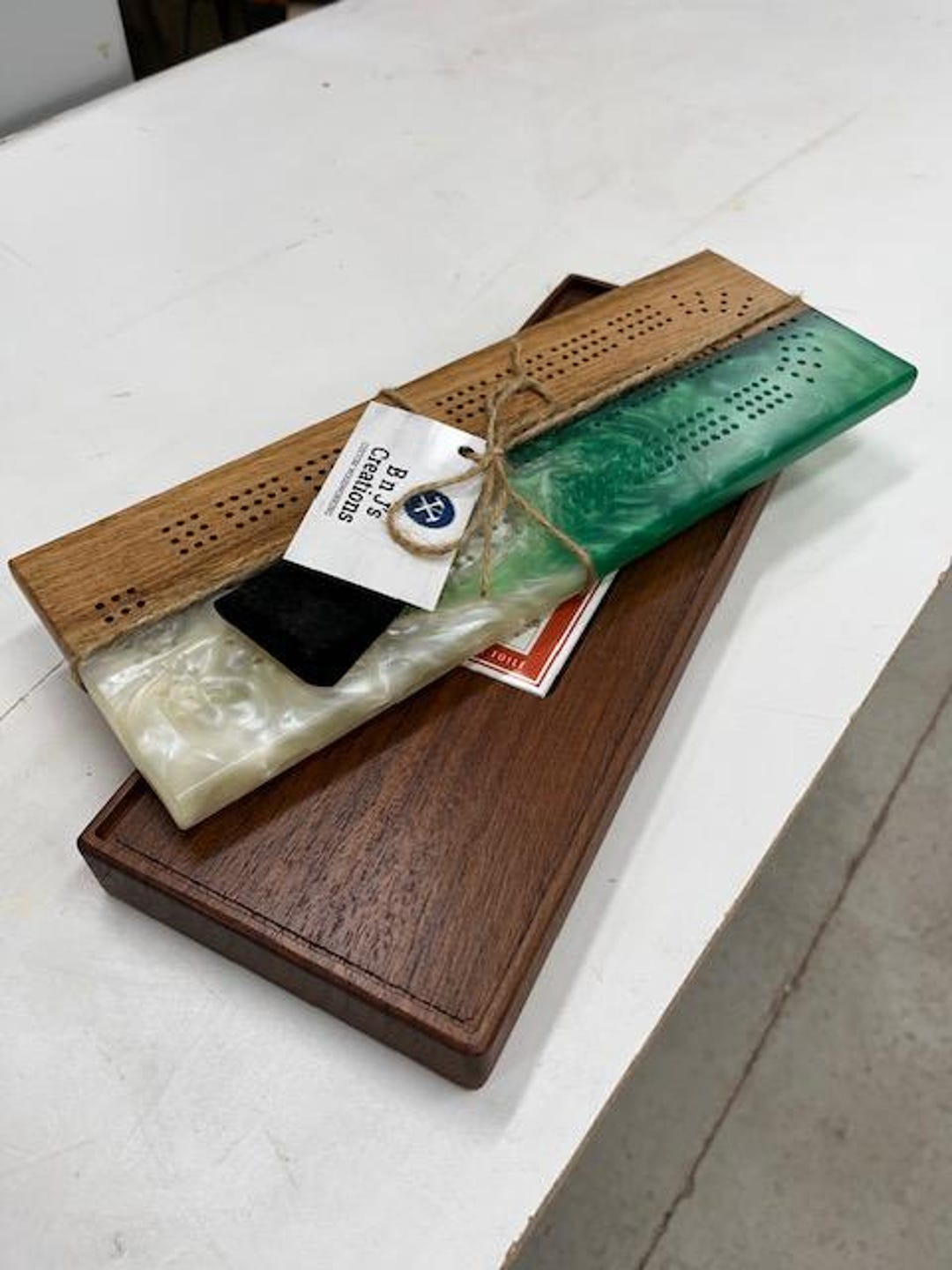 Hand Crafted Epoxy Resin Cribbage Boards With Base - Etsy