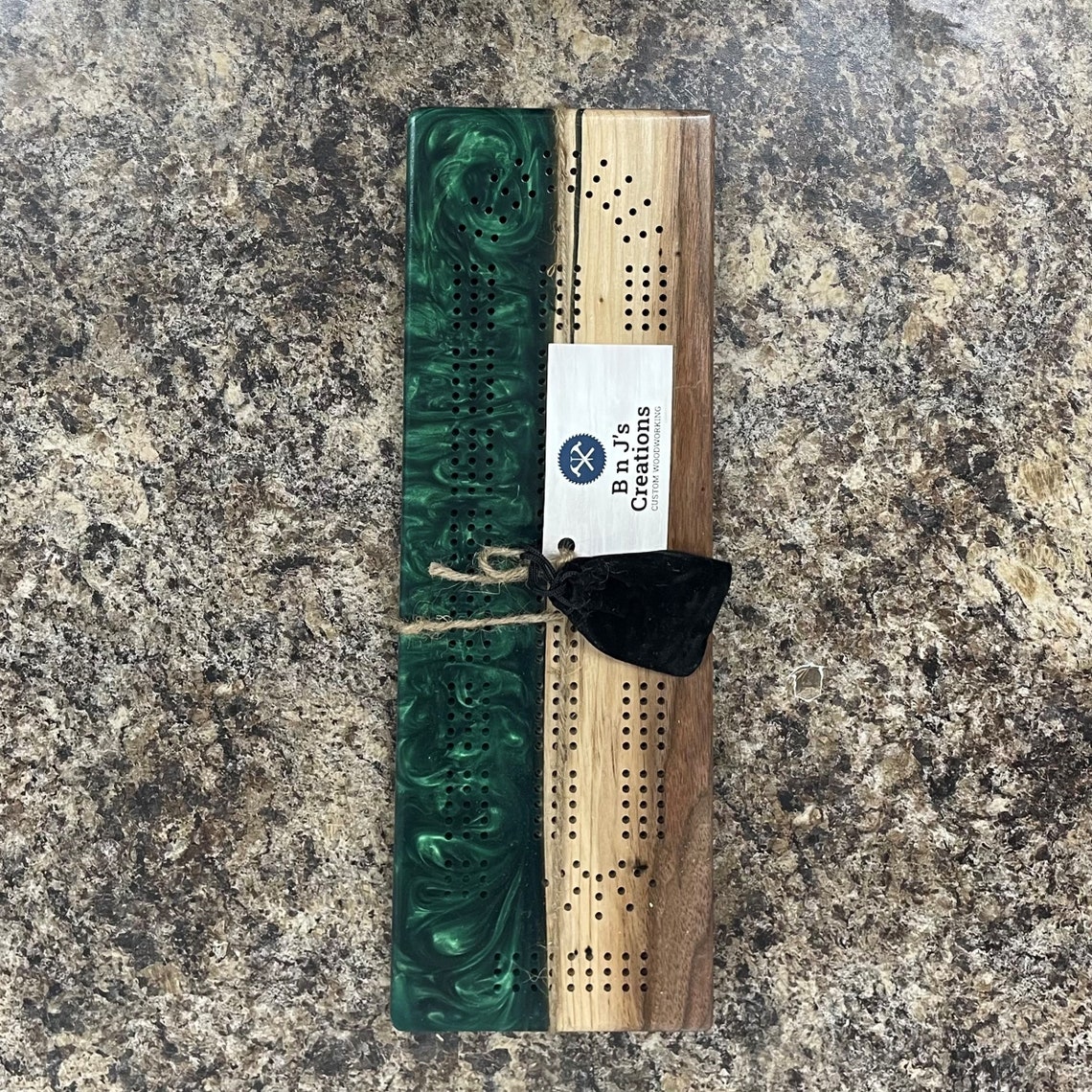 Hand Crafted Epoxy Resin Cribbage Boards - Etsy Canada