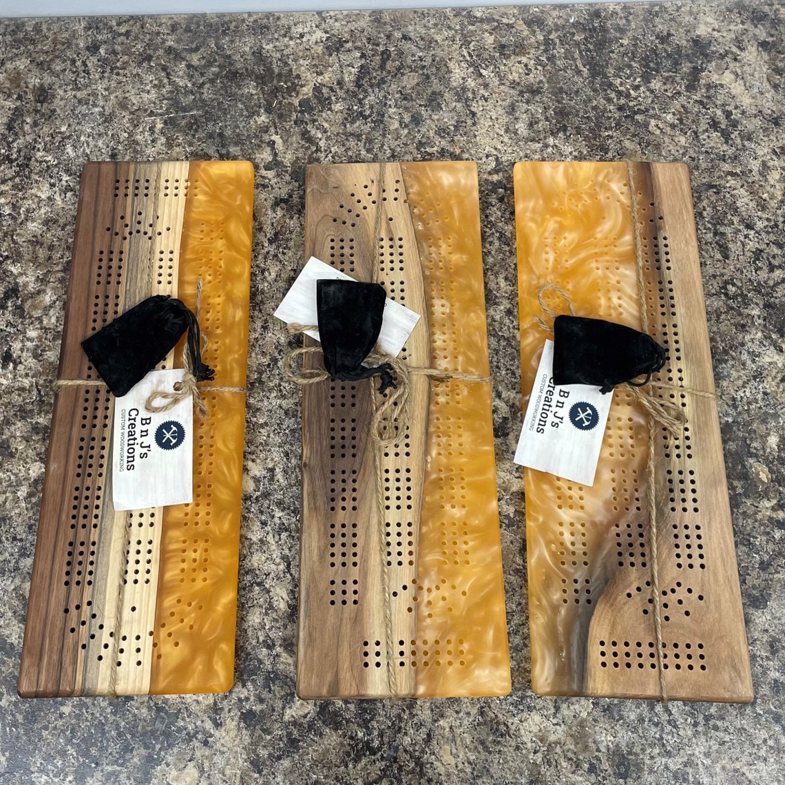 Hand Crafted Epoxy Resin Cribbage Boards - Etsy Canada