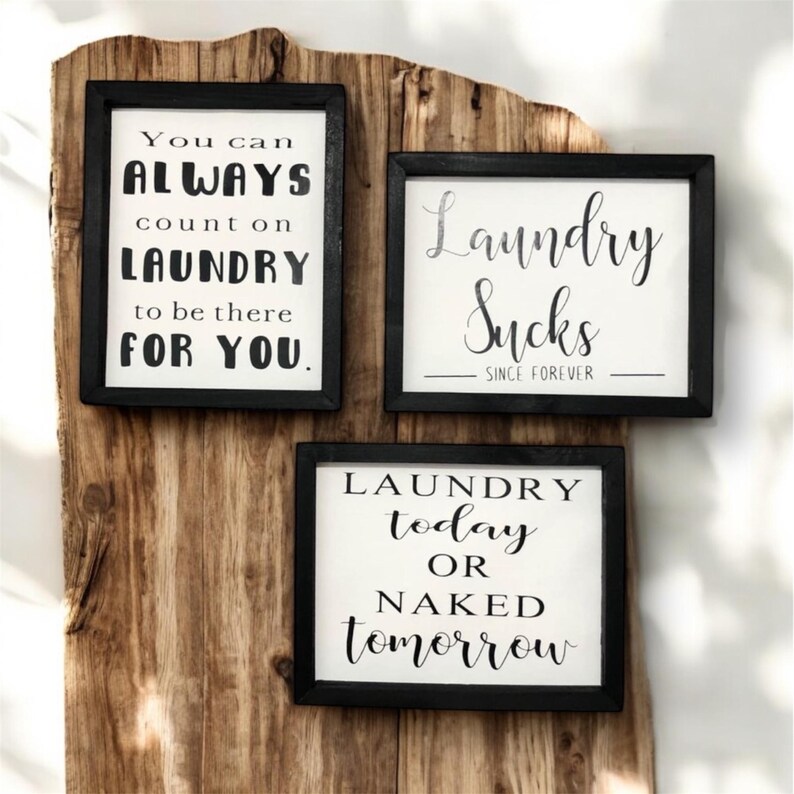 Laundry Room Sign Collection - Funny Laundry Signs - Laundry Room Wall ...