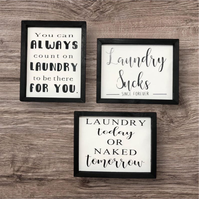 Laundry Room Sign Collection - Funny Laundry Signs - Laundry Room Wall ...
