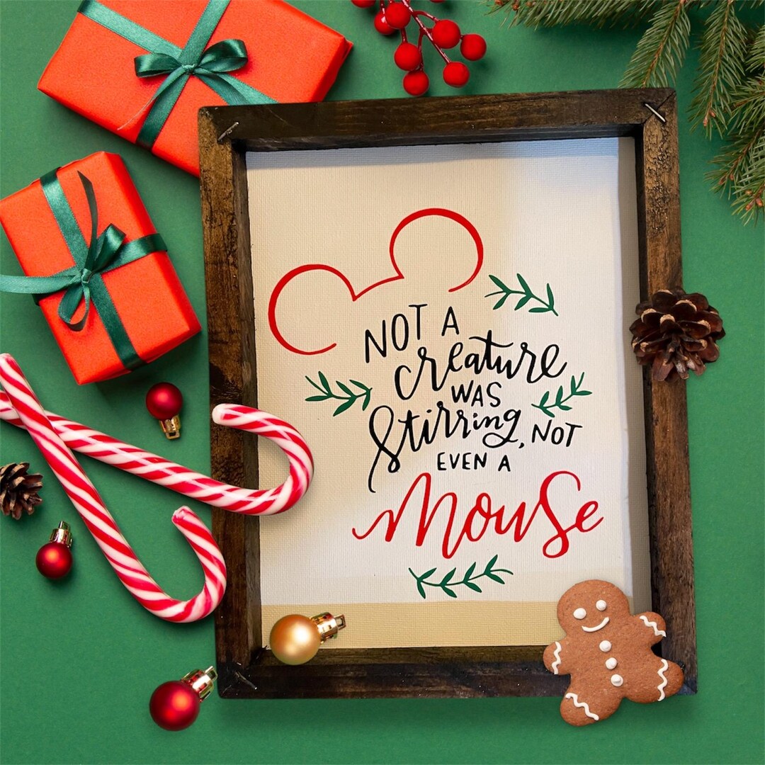 Christmas Sign-not a Creature Was Stirring, Not Even a Mouse Christmas ...