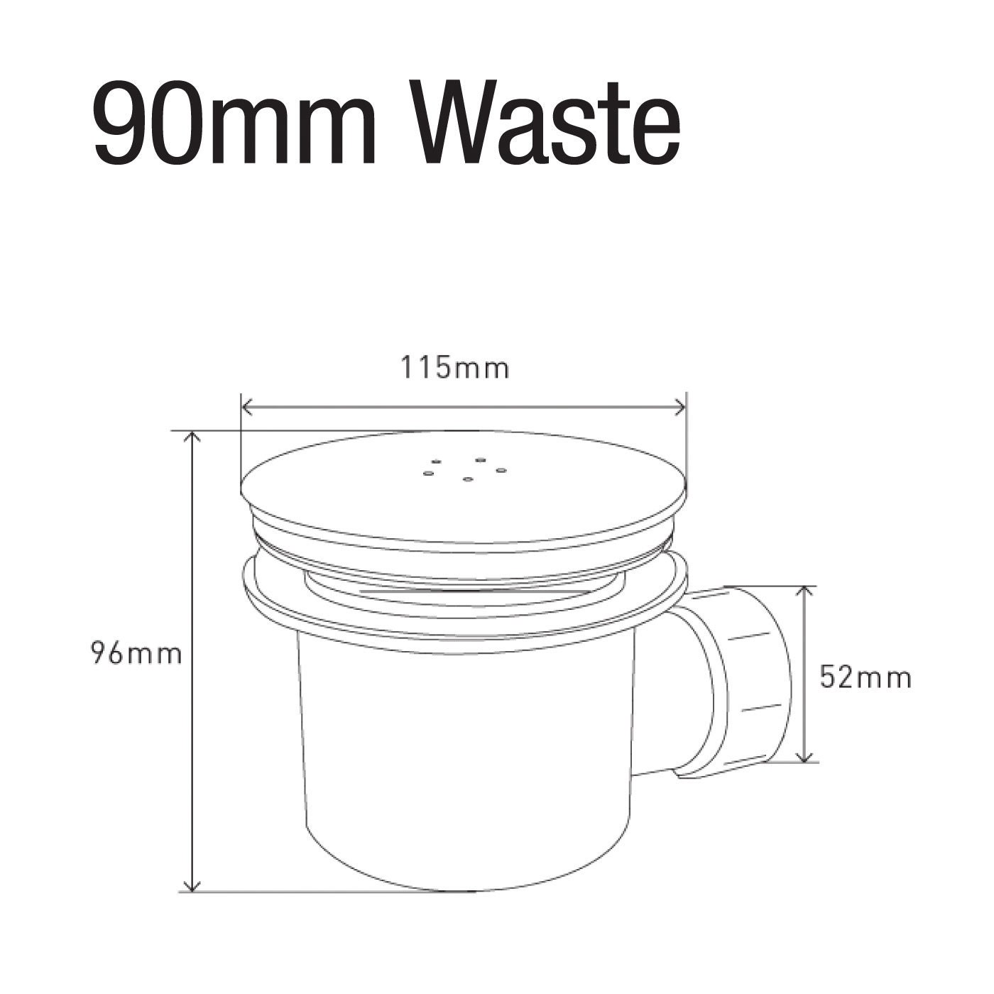 90mm Fast Flow Waste Trap With Chrome Cap for Shower Enclosure - Etsy