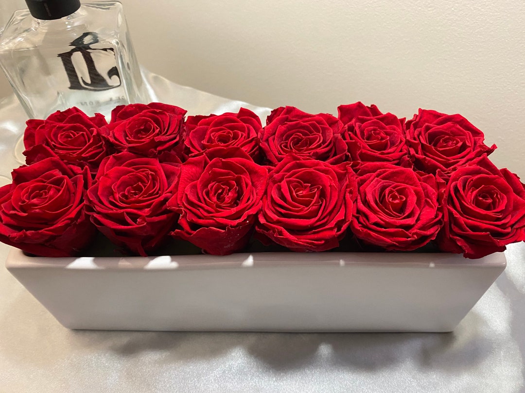 Preserved Red Roses Arrangement, Eternal Roses, Preserve Gift Roses ...