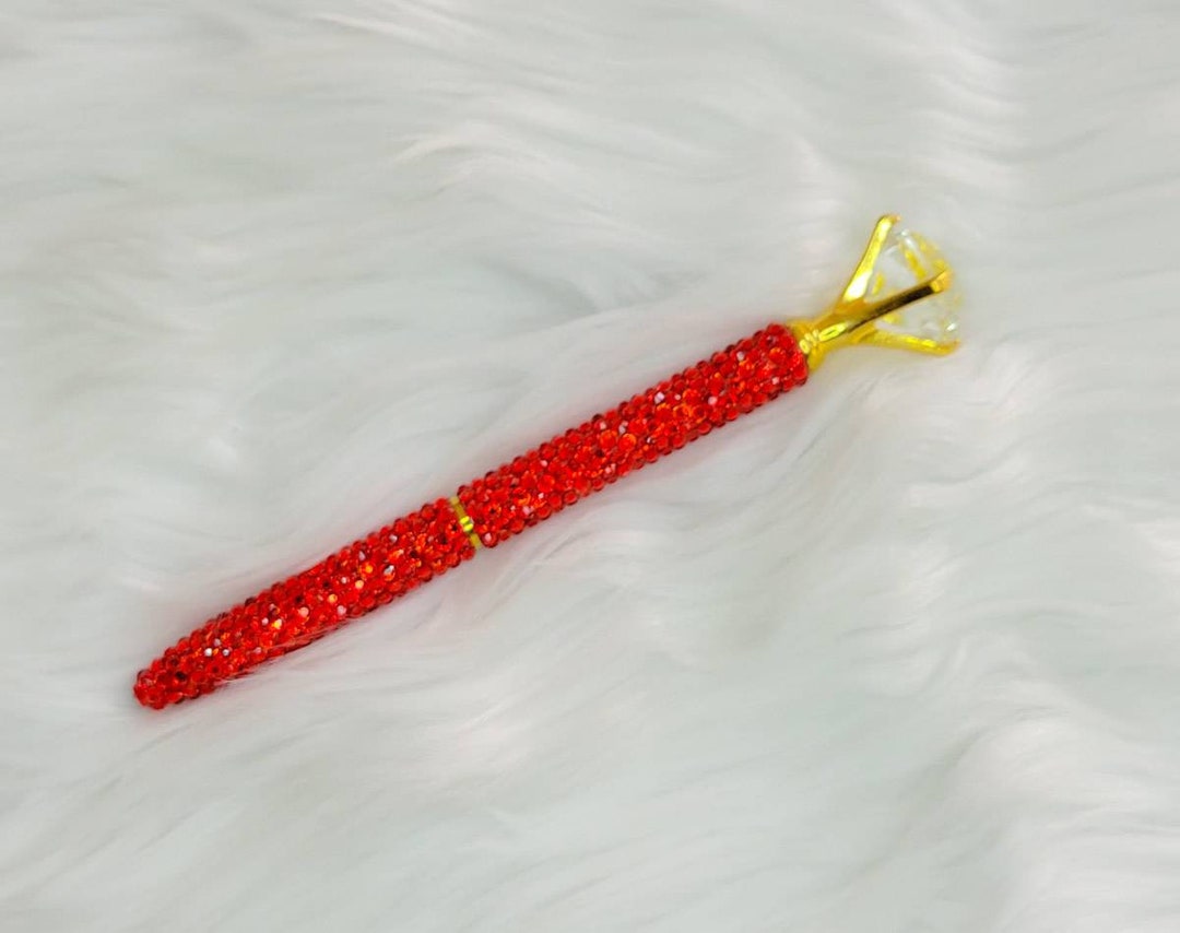 Red Bling Diamond Pen, Rhinestone Pen, Bling Pen - Etsy