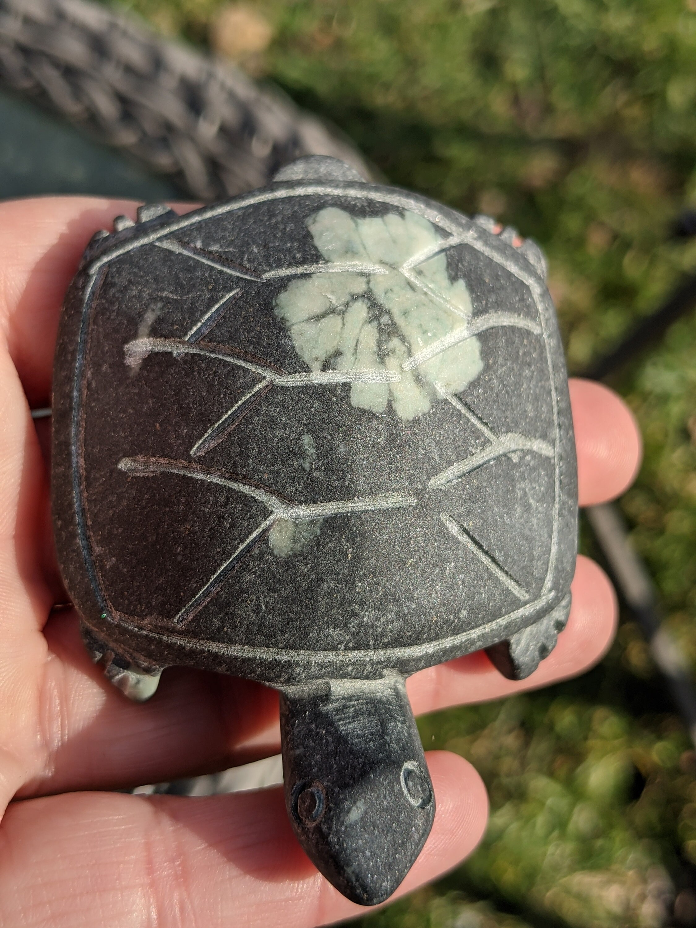Chrysanthemum Stone Carved Turtle EM11110424 | Etsy