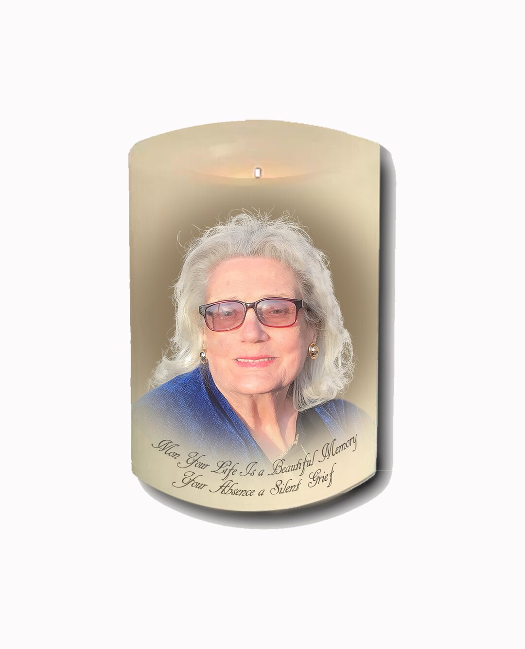 Flickering Flameless Pillar Candle Unique Memorial Candle Gifts - Etsy