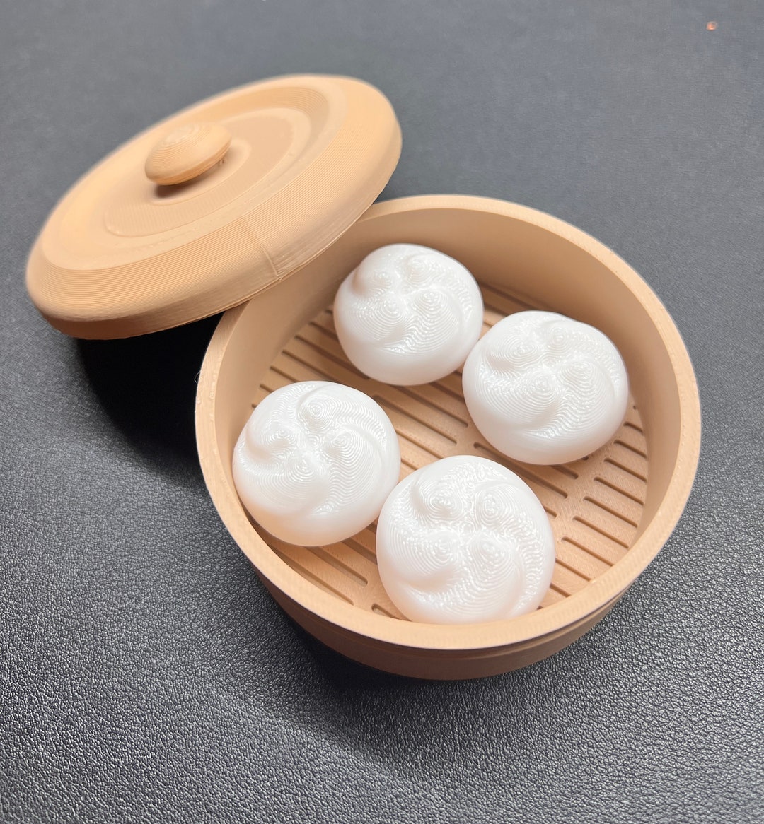 Adorable 3D Printed Dumpling Bao Bun Chopstick Rest With Steamer Box ...