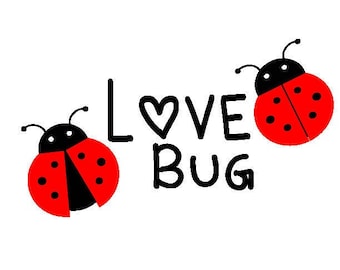 Lady Bug Svglove Bug SVG Love Bug Clipart Valentine's - Etsy