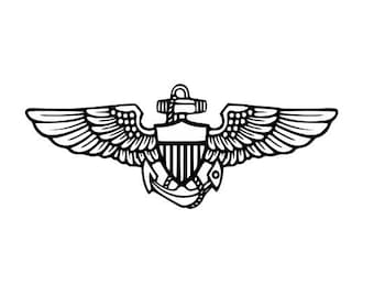 Army Aviator Badge master Pilot Wings Vinyl Decal Vinyl - Etsy