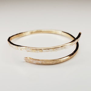 Dainty Open Ring, Gold Wire Wrap Ring, Adjustable Textured or Polished ...
