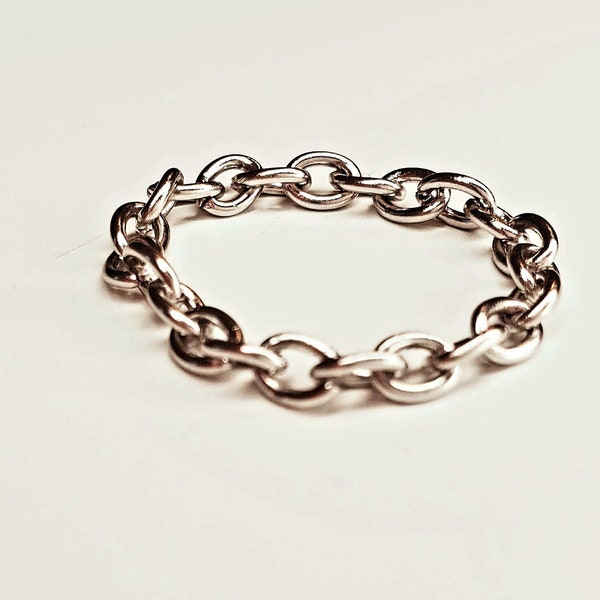 Stainless Steel Chain Ring - Etsy