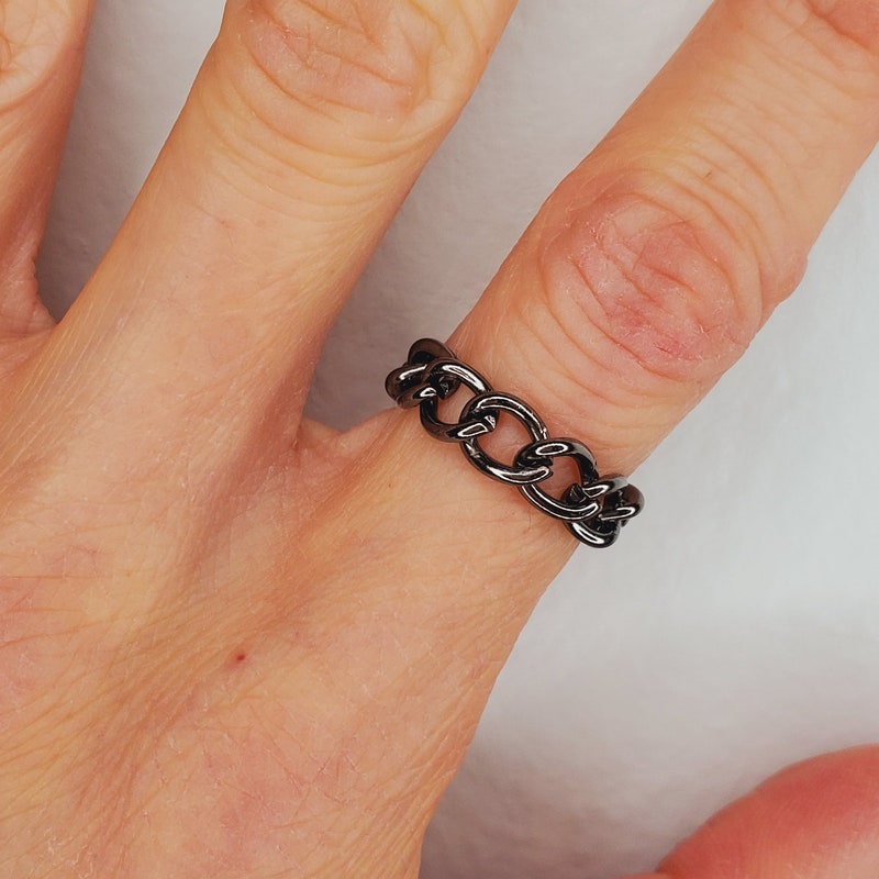Black Metal Ring - Etsy