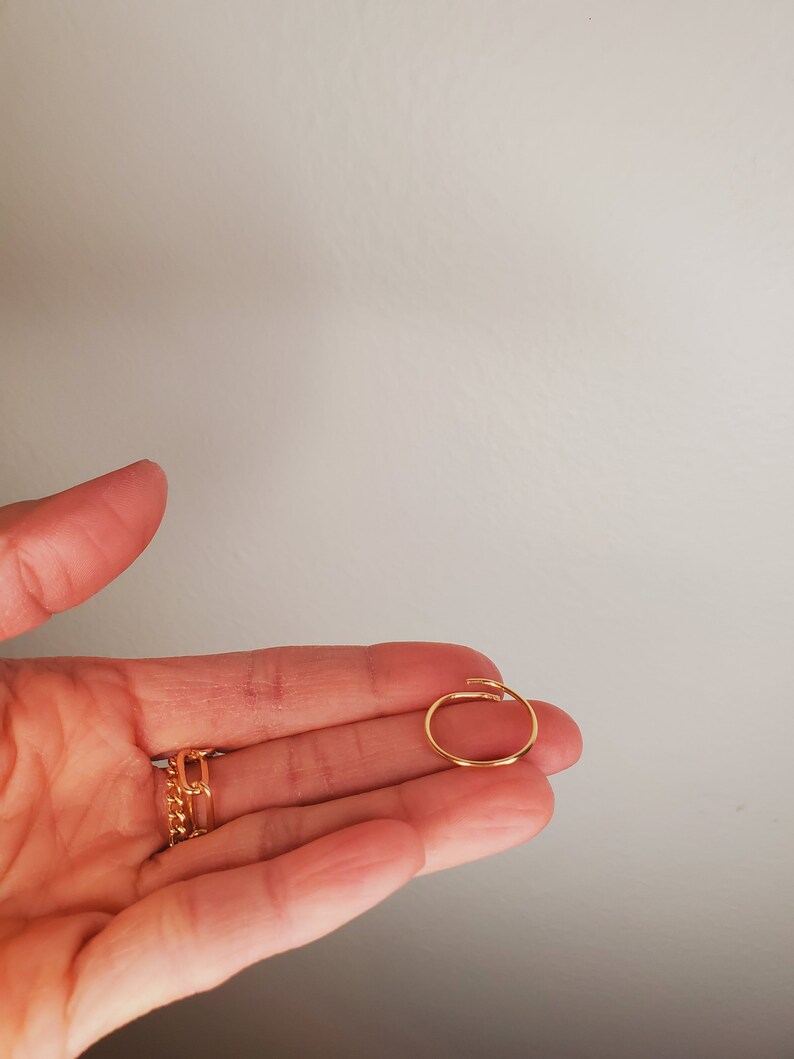Dainty Open Ring Gold Wire Wrap Ring Adjustable Textured or | Etsy