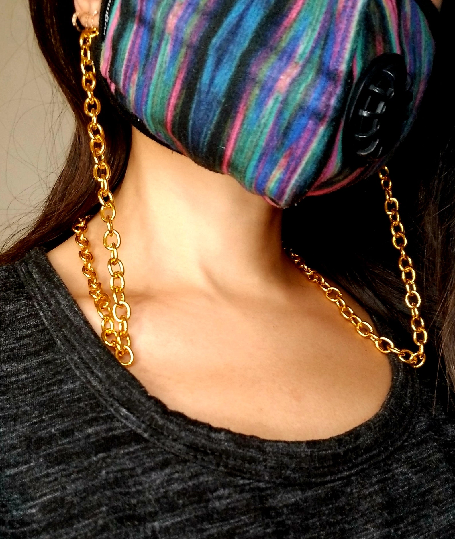 Oval Link Mask Chain Holder Mask Lanyard Womens Face Mask - Etsy