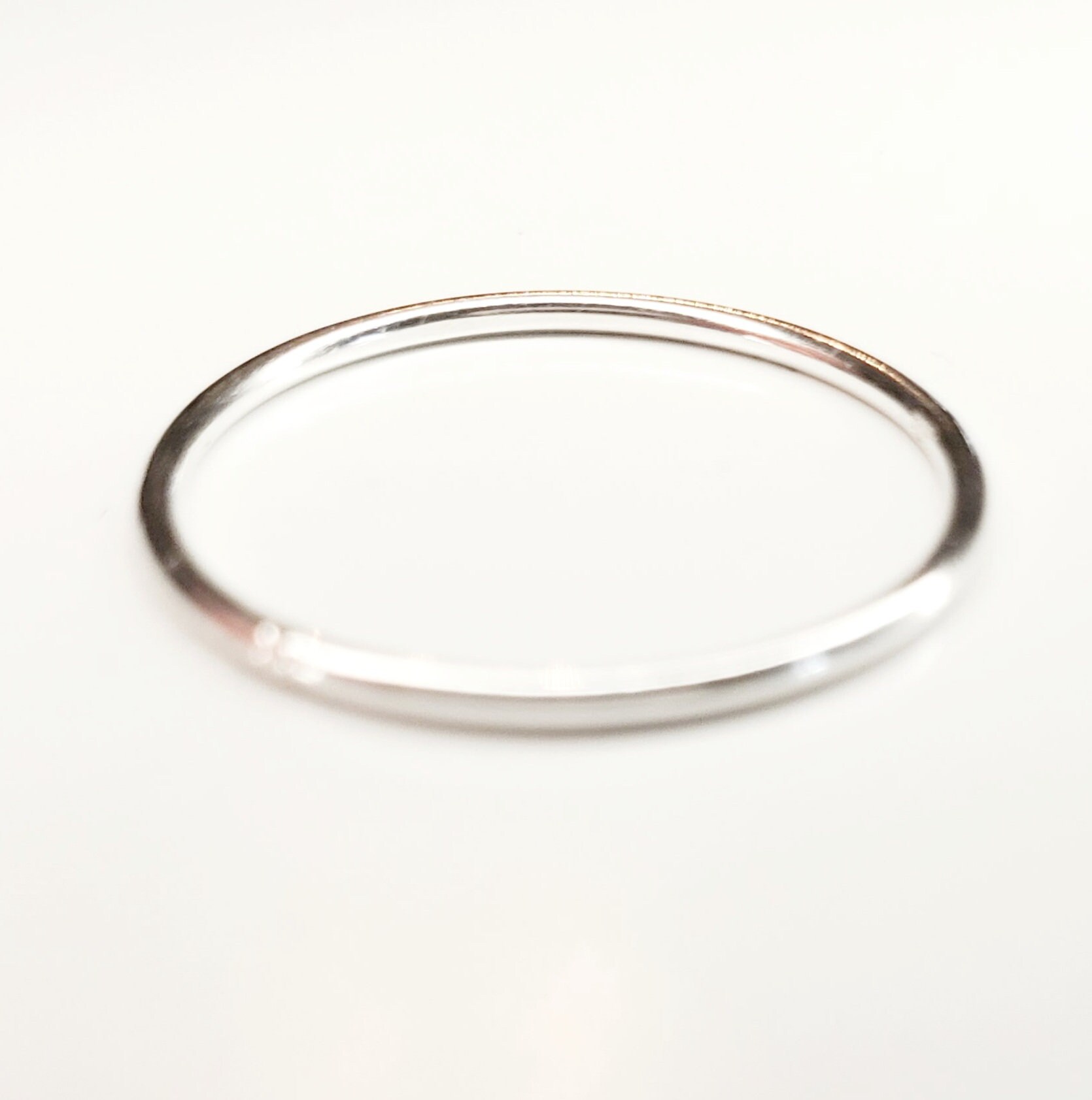 Thin .925 Sterling Silver Stacking Ring Dainty Minimalist | Etsy