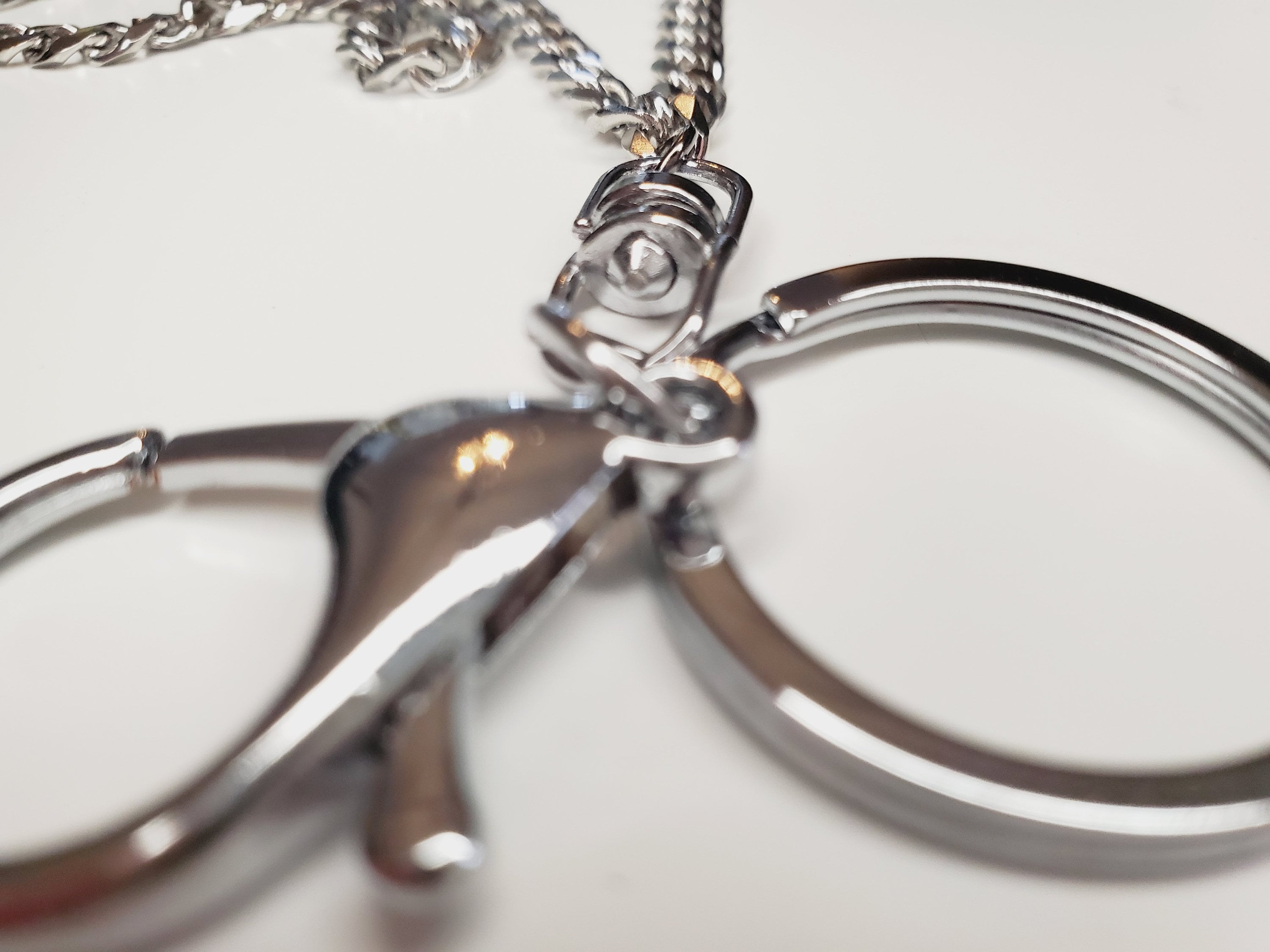 Stainless Steel Curb Chain Lanyard Chain ID Badge Holder | Etsy