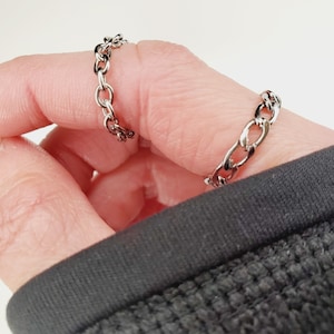 Non-tarnish Stainless Steel Chain Ring, Curb Chain Waterproof Ring ...