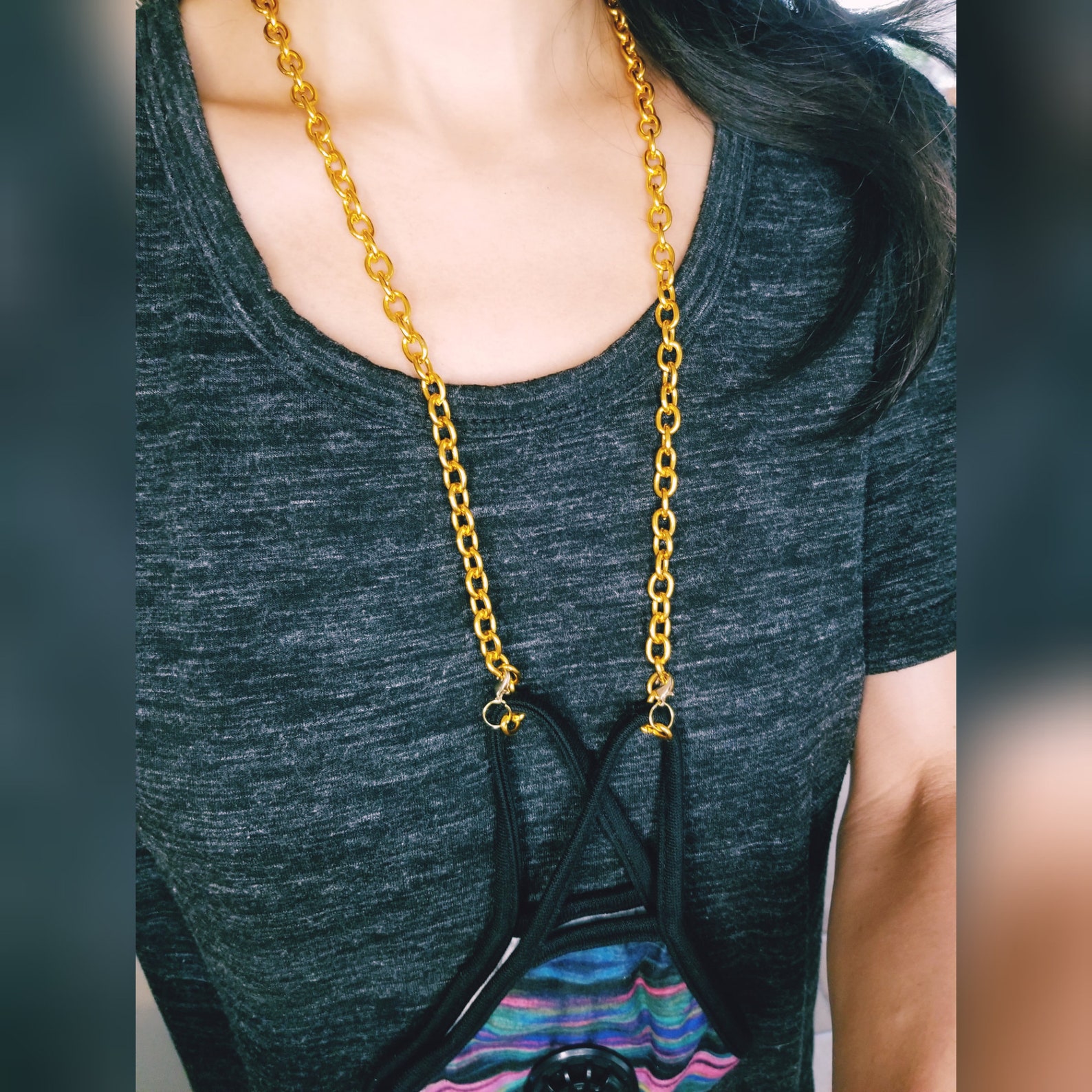 Oval Link Mask Chain Holder Mask Lanyard Womens Face Mask - Etsy