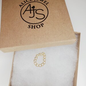 14K Gold Filled Flat Curb Chain Ring, Minimalist Stacking Rings ...