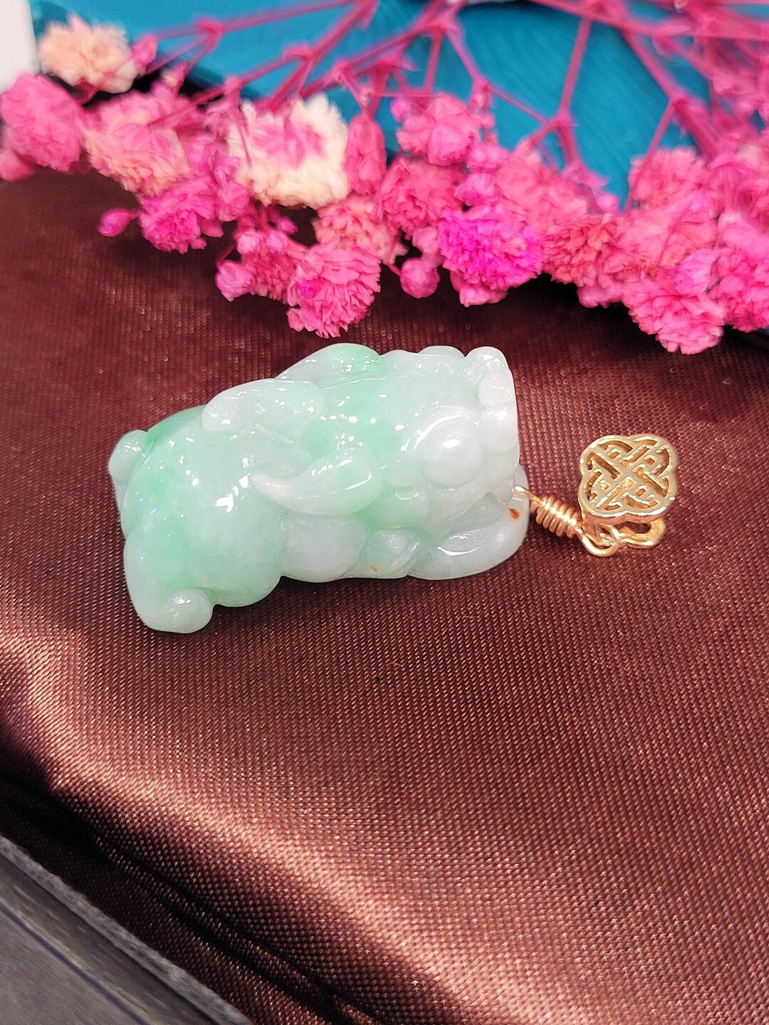 Myanmar Grade A Carved Jadeite Pendant 貔貅/pixiu-shaped JP178 gemstone, Natural Stone, Precious ...