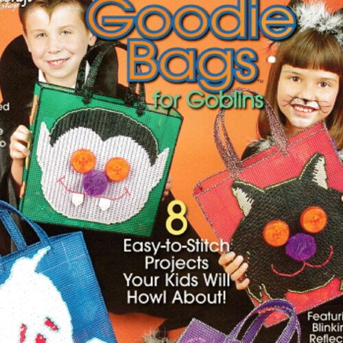 SALE Halloween Plastic Canvas Patterns Treat Bag Vintage - Etsy