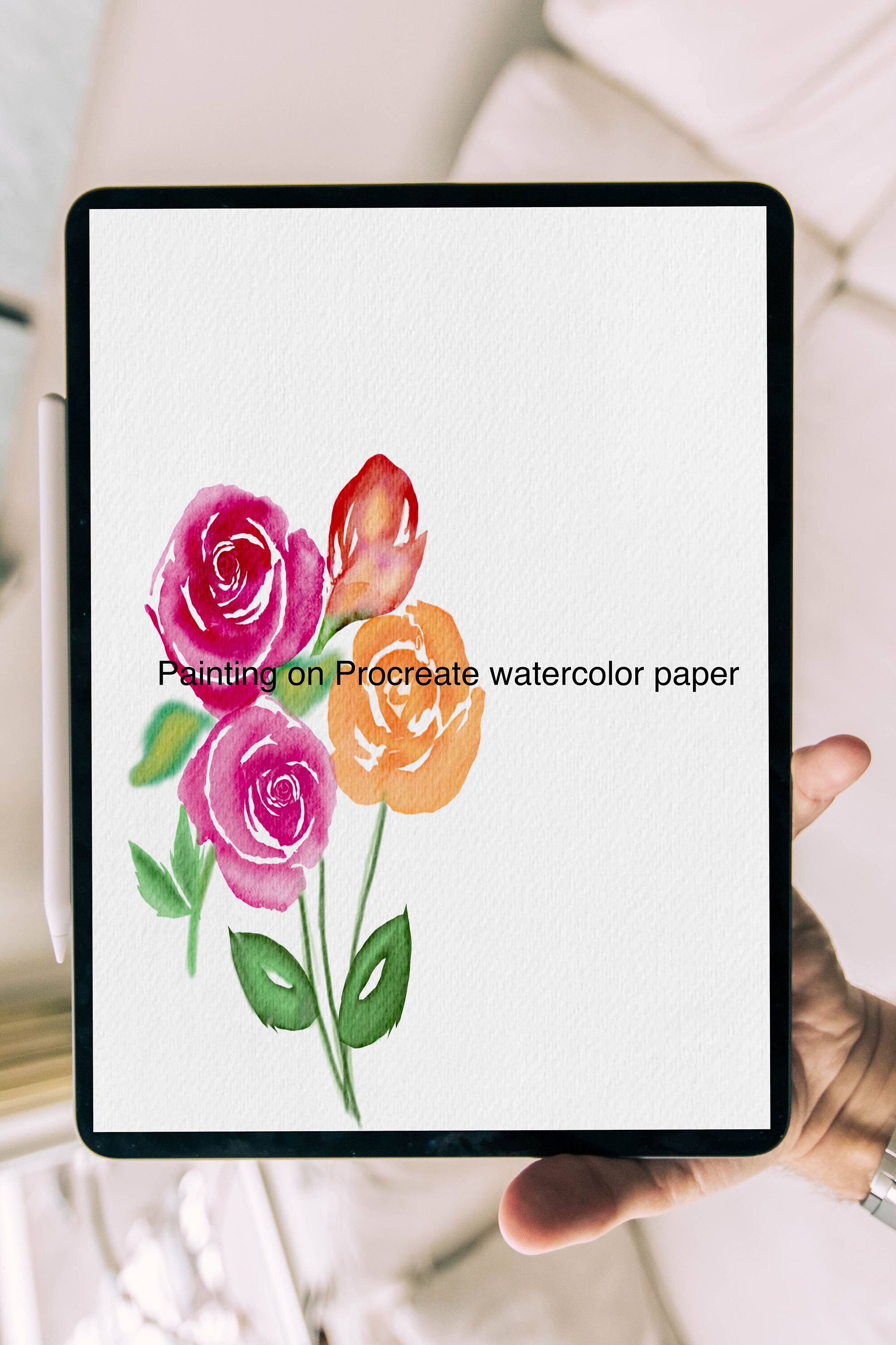 Watercolor Paper Texture for Procreate screen Size & Square - Etsy
