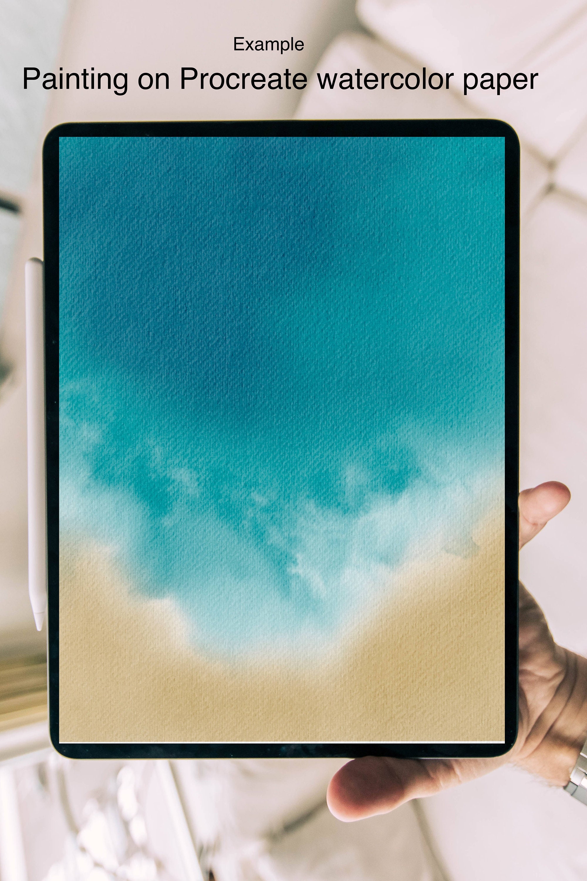 Watercolor Paper Texture for Procreate screen Size & Square - Etsy