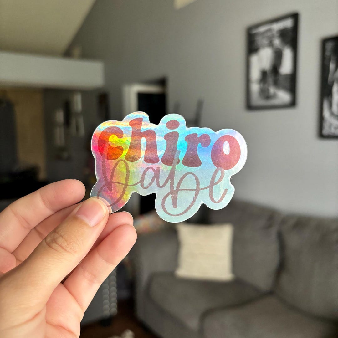 Chiro Babe Sticker // Die Cut Sticker, Holographic Sticker, Waterproof ...