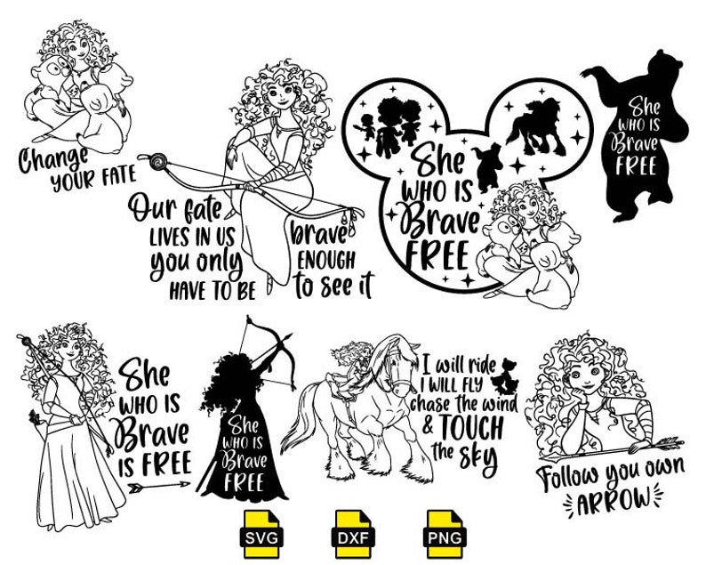 Merida Svg Brave Svg Merida Shirt Svg Layered Svg Cut File - Etsy