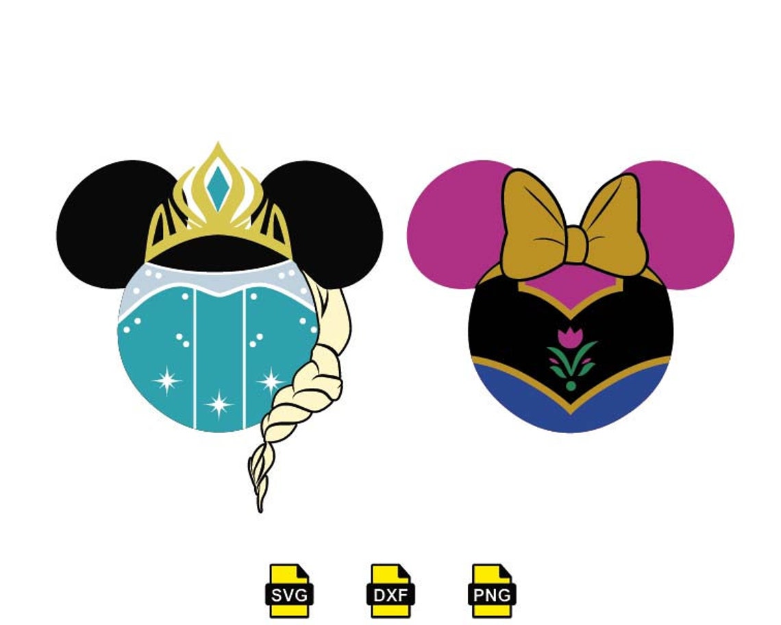 Mouse Shaped Svg Princess Bundle Svg Classic Princess Svg - Etsy