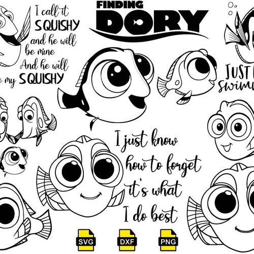 Dory Finding Nemo Squishy Quote