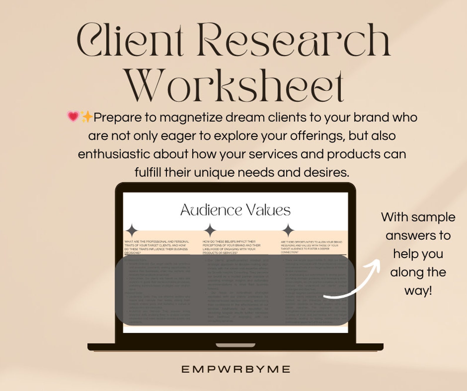 Ideal Client Worksheet INSTANT DOWNLOAD Client Research Ideal Client ...
