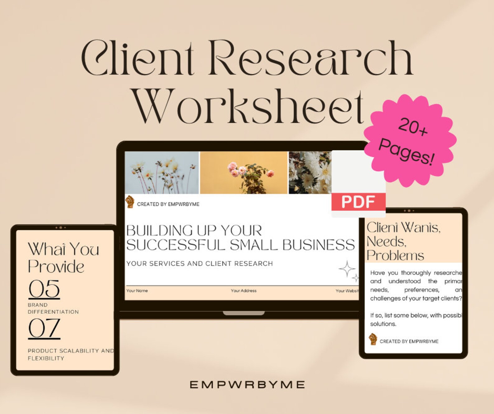 Ideal Client Worksheet INSTANT DOWNLOAD Client Research Ideal Client ...