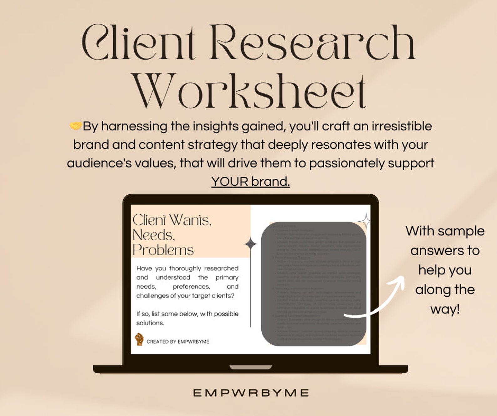 Ideal Client Worksheet INSTANT DOWNLOAD Client Research Ideal Client ...