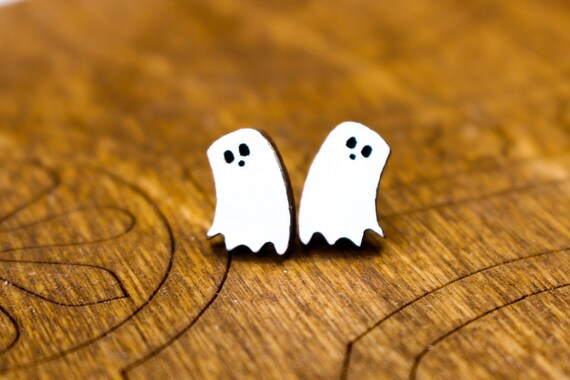 Cute Ghost Earrings for Halloween Halloween Stud Earrings | Etsy