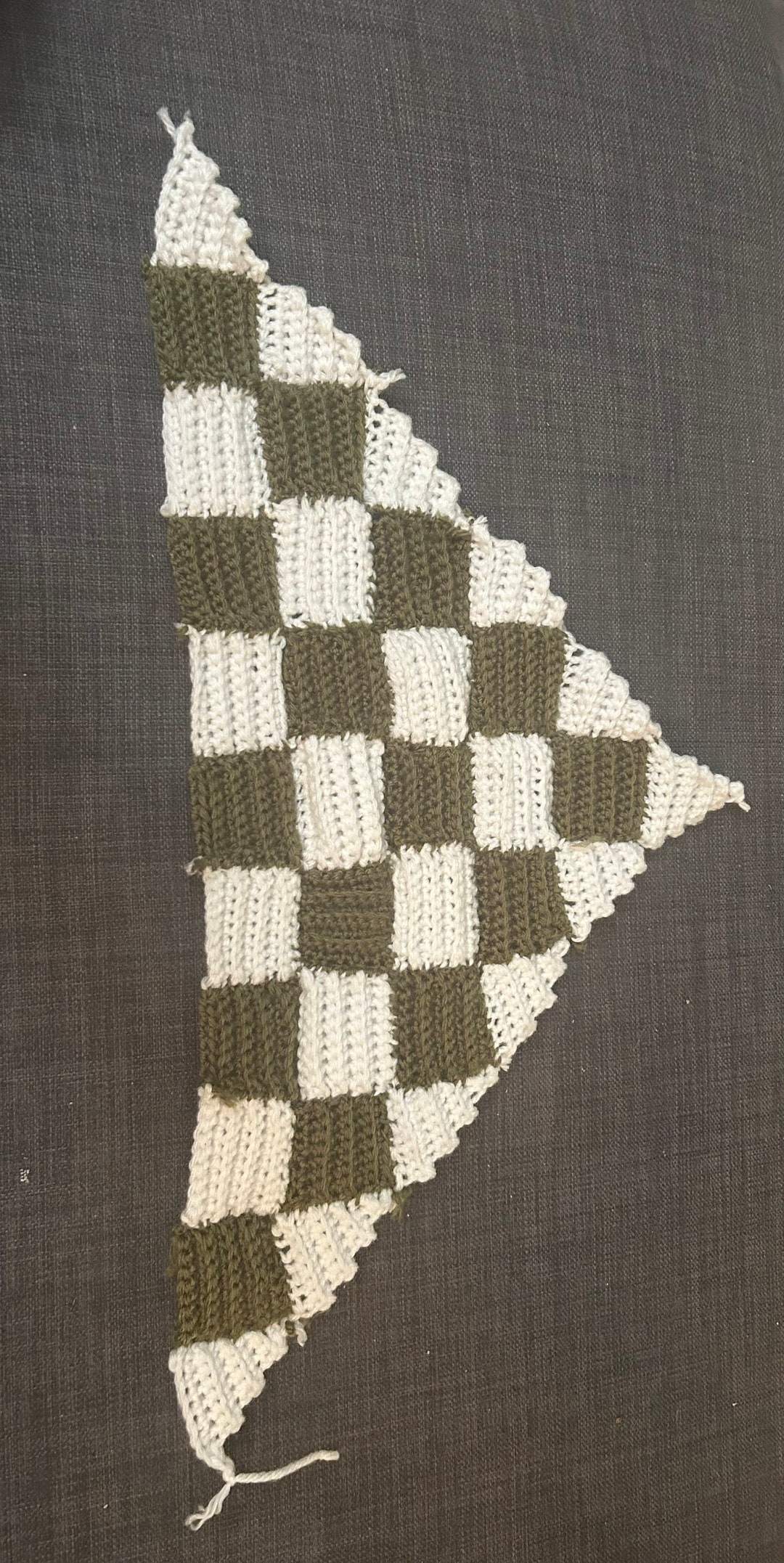 Crochet Checkerboard Bandana - Etsy