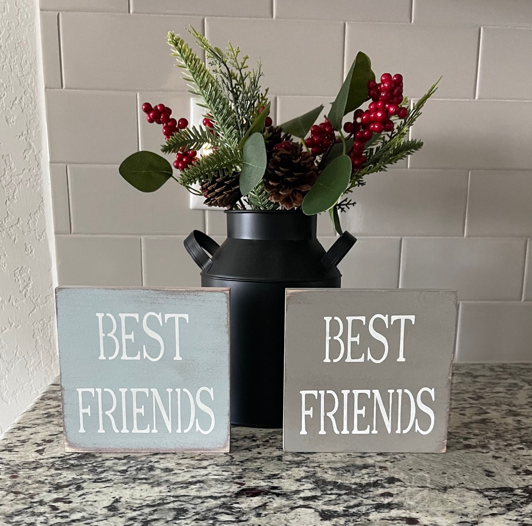 Wood Friendship Sign, Mini Wood Sign, Best Friends, Home Wooden Sign ...