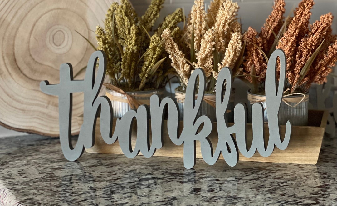 Thankful Sign, Thankful Wood Sign, Thankful Wooden Sign, Thankful ...