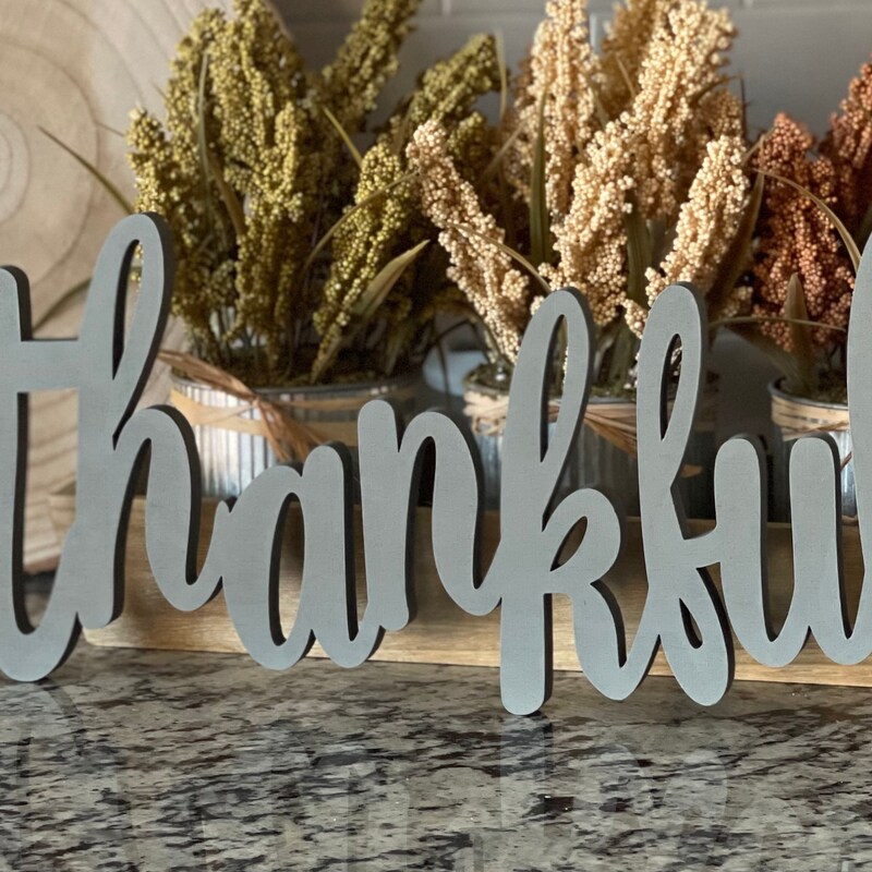Thankful Wood Sign - Etsy