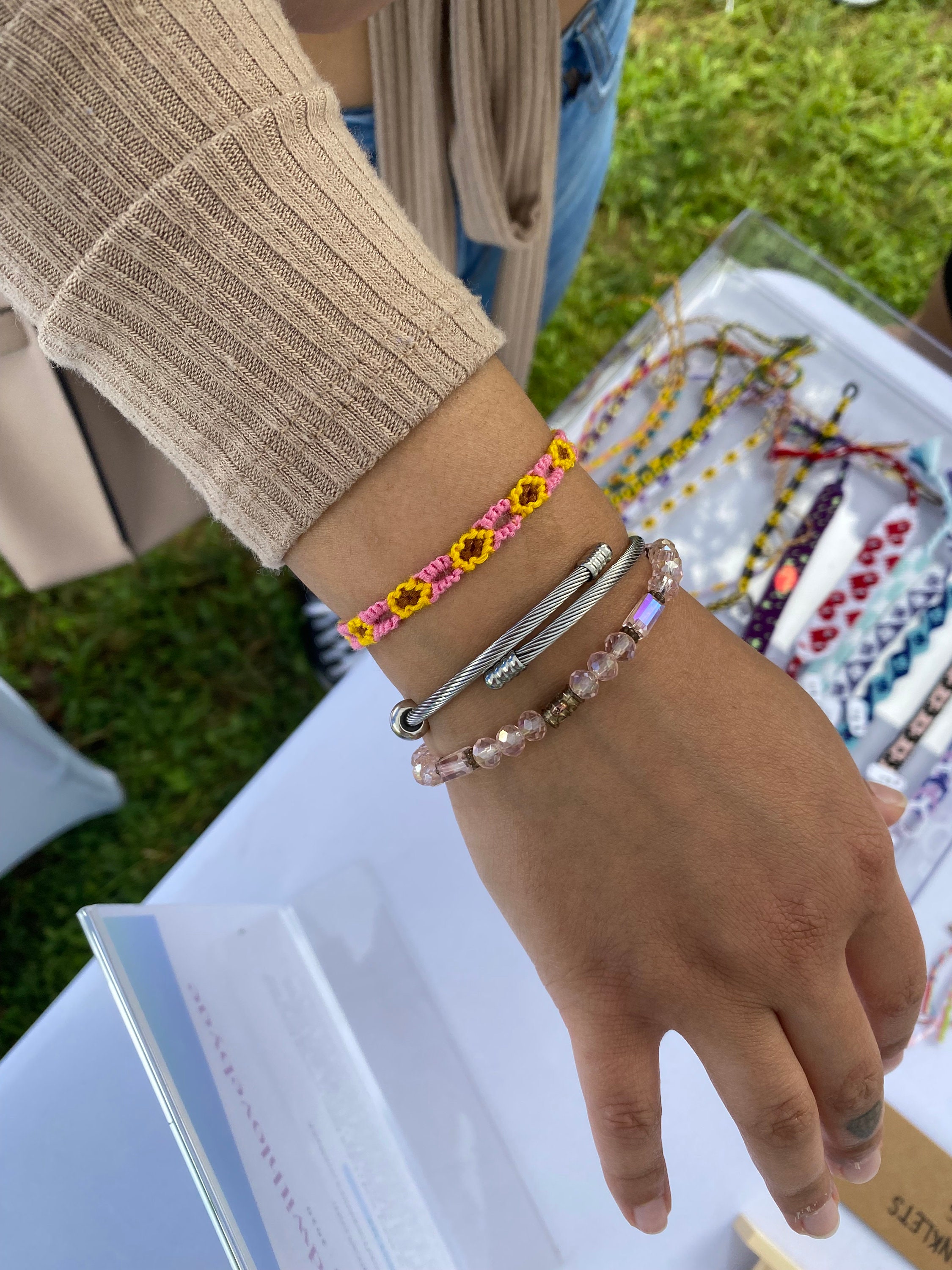 Handcrafted Custom Sunflower Chain Bracelet - Tiedwithlovebyae ...