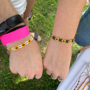 Handcrafted Custom Sunflower Chain Bracelet - Tiedwithlovebyae ...