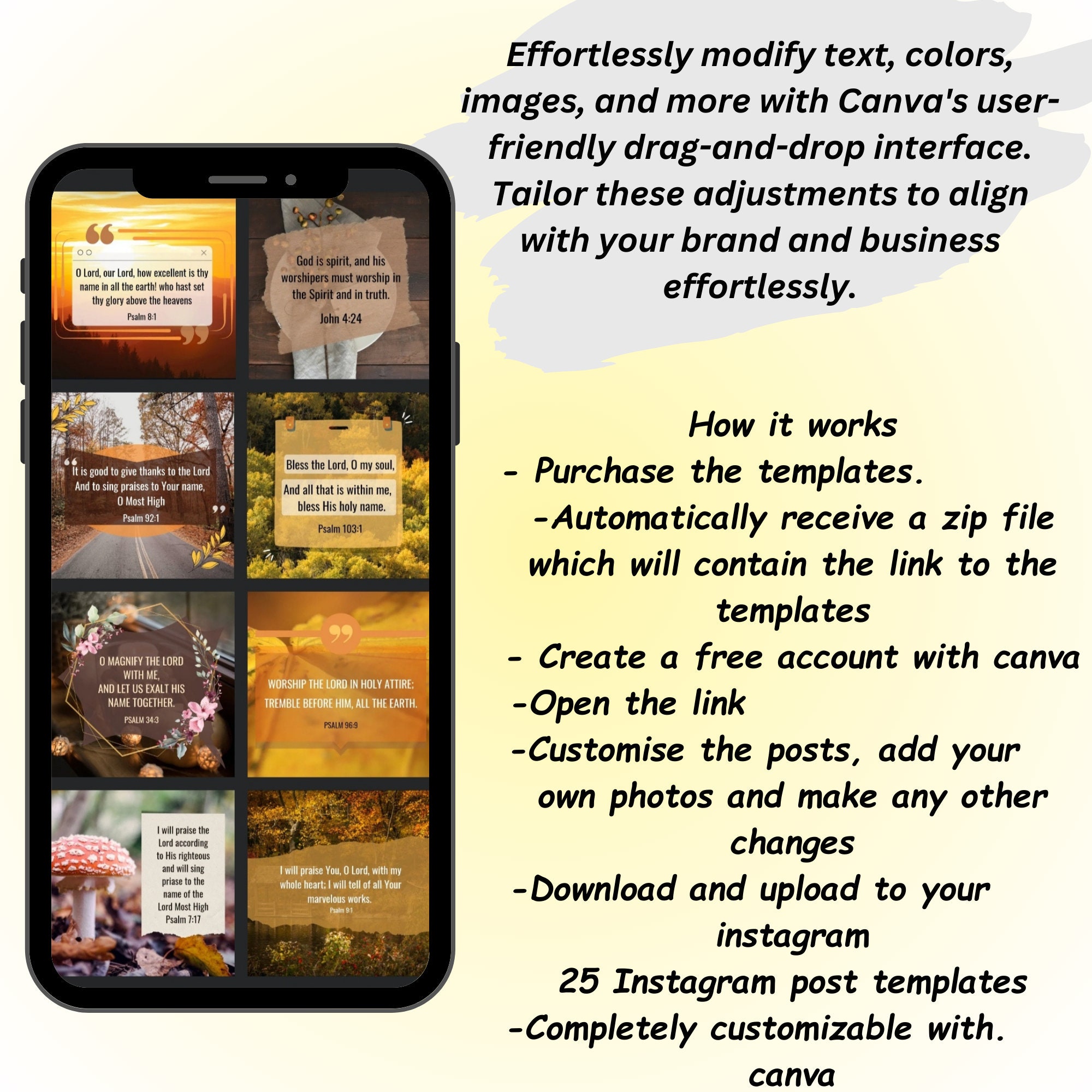 Christian Instagram Post Templates | Bible Verse Templates, God ...