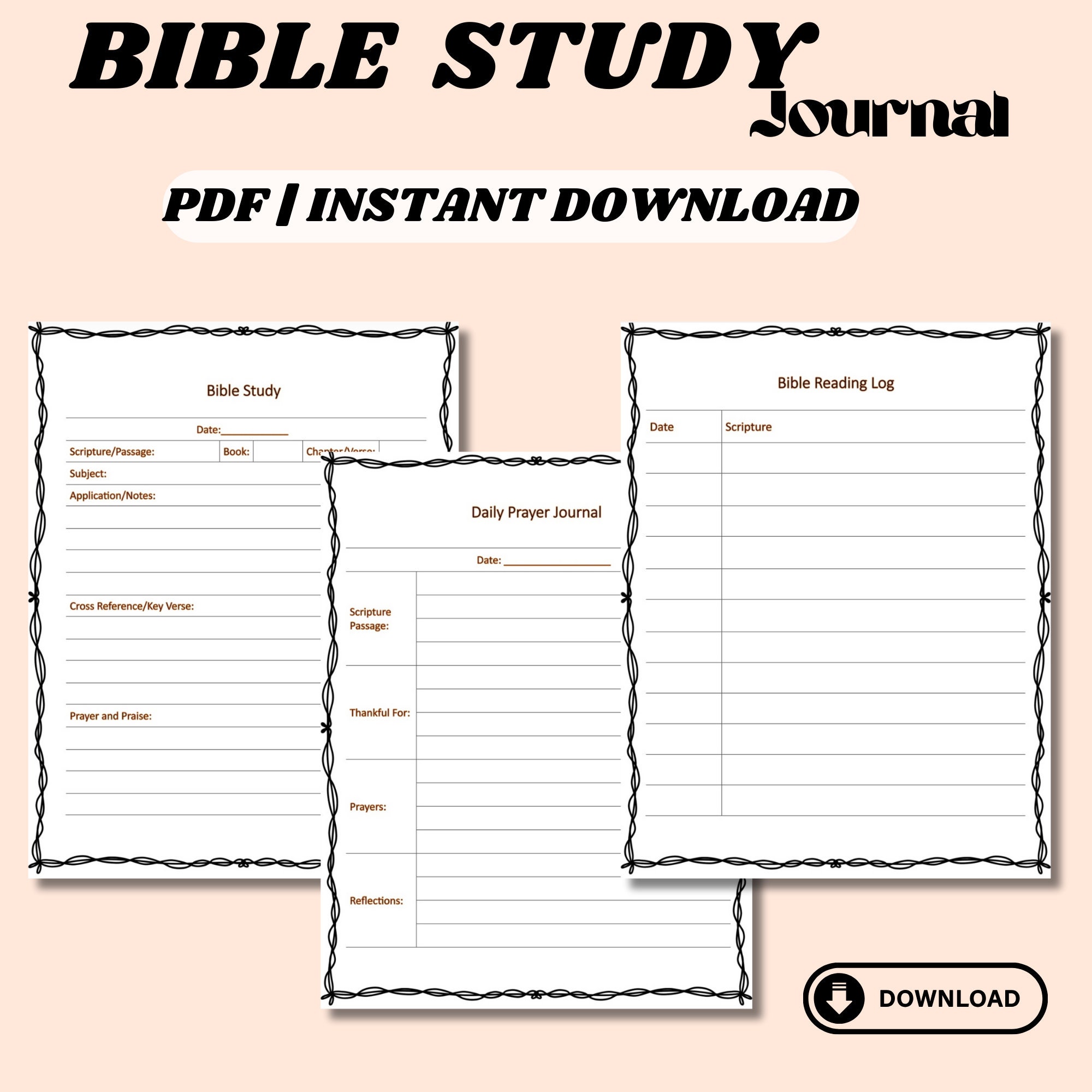 Bible Scripture Study Template, Printable Bible Scripture Study, Bible ...