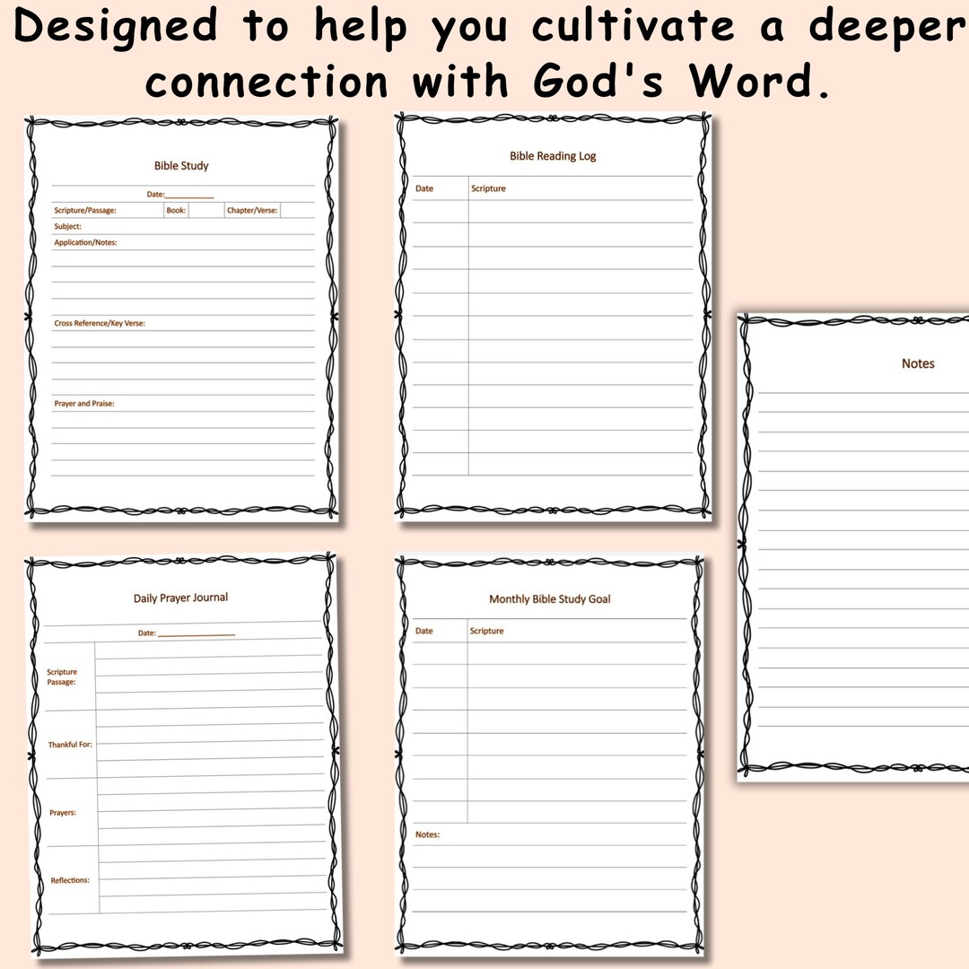 Bible Scripture Study Template, Printable Bible Scripture Study, Bible ...