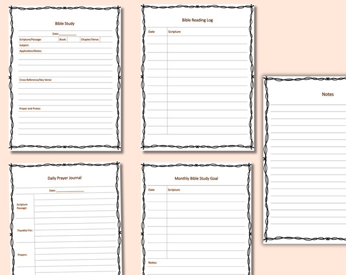 Bible Scripture Study Template, Printable Bible Scripture Study, Bible ...